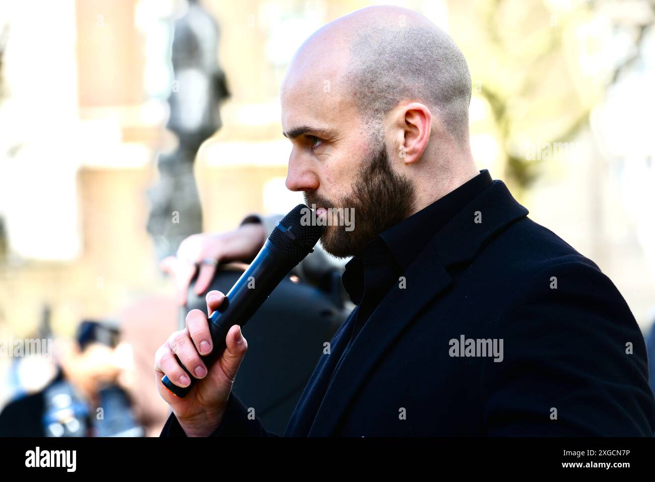 Nick Tenconi from Turning Point UK addressing a rally, London 23.03.24 ...