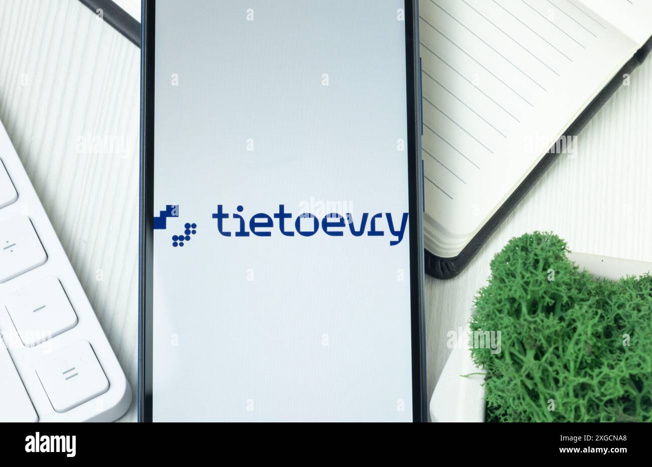 New York, USA - 21 June 2024: TietoEVRY Logo on Phone Screen, Company ...