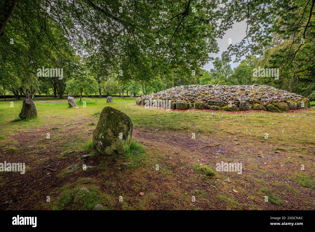 The Bronze Age Clava Cairns, Inverness-shire, Scotland Stock Photo - Alamy