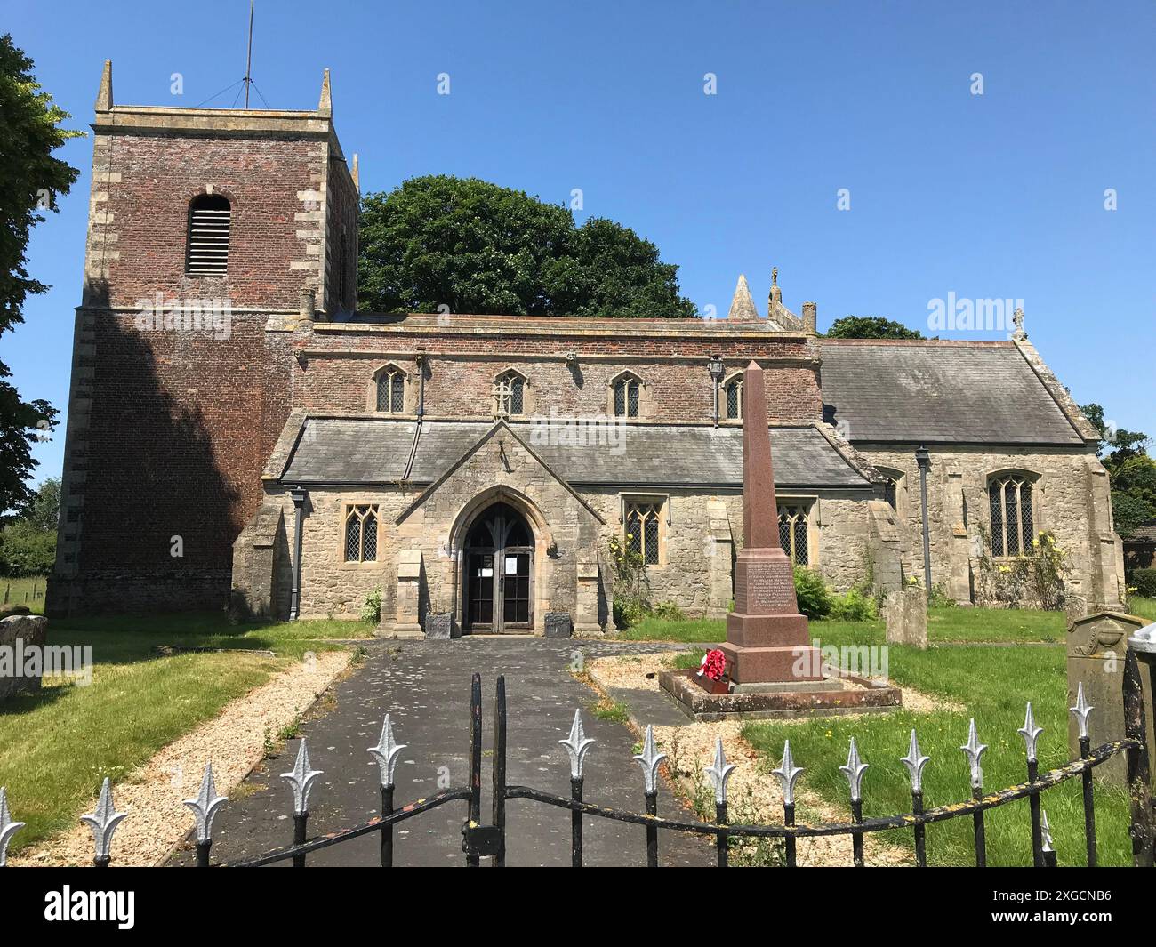 The village church of St Andrew in Butterwick near Boston Lincs Stock ...
