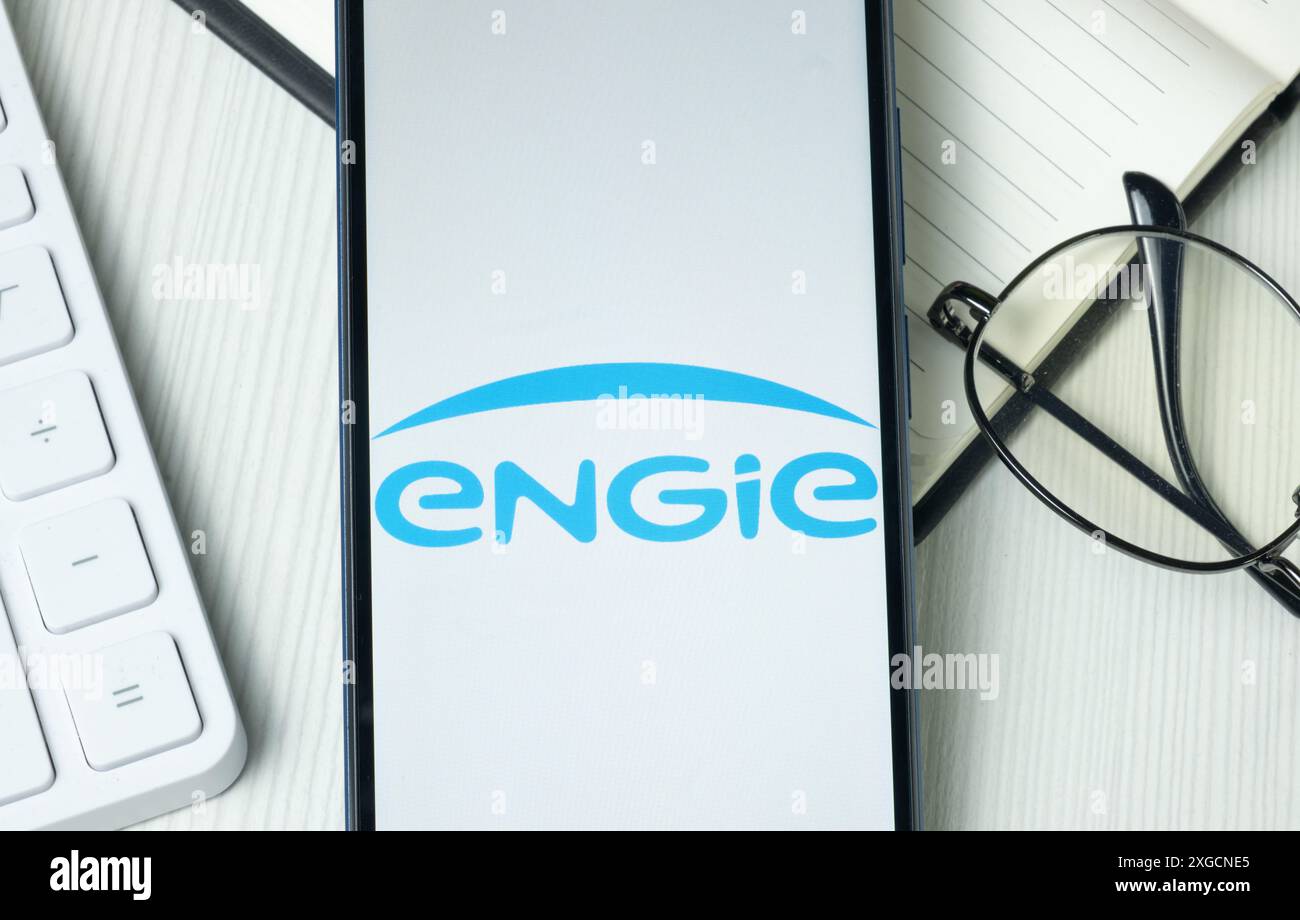 New York, USA - 21 June 2024: ENGIE Logo on Phone Screen, Company Icon ...