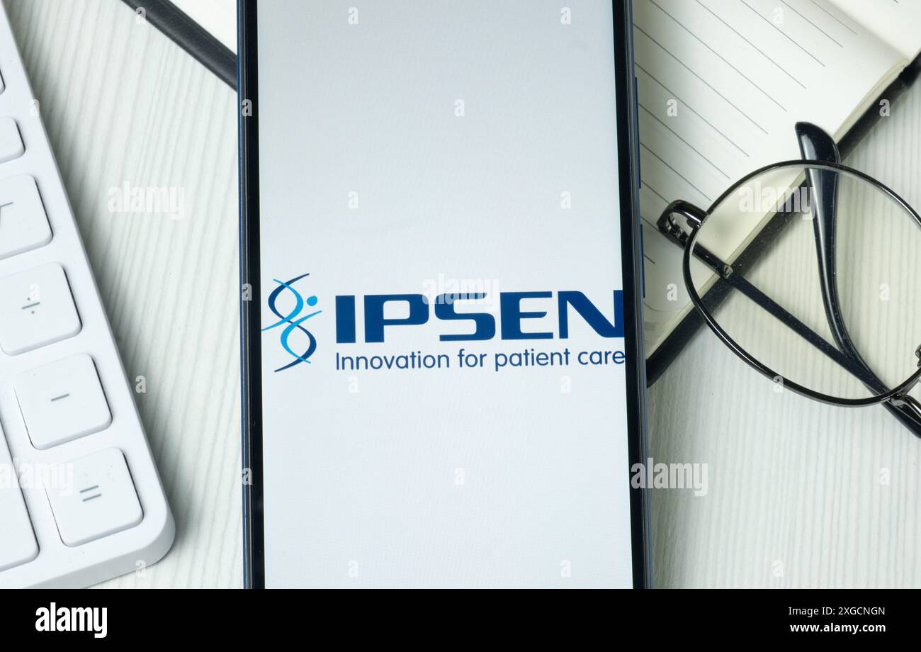 New York, USA - 21 June 2024: Ipsen Logo on Phone Screen, Company Icon ...