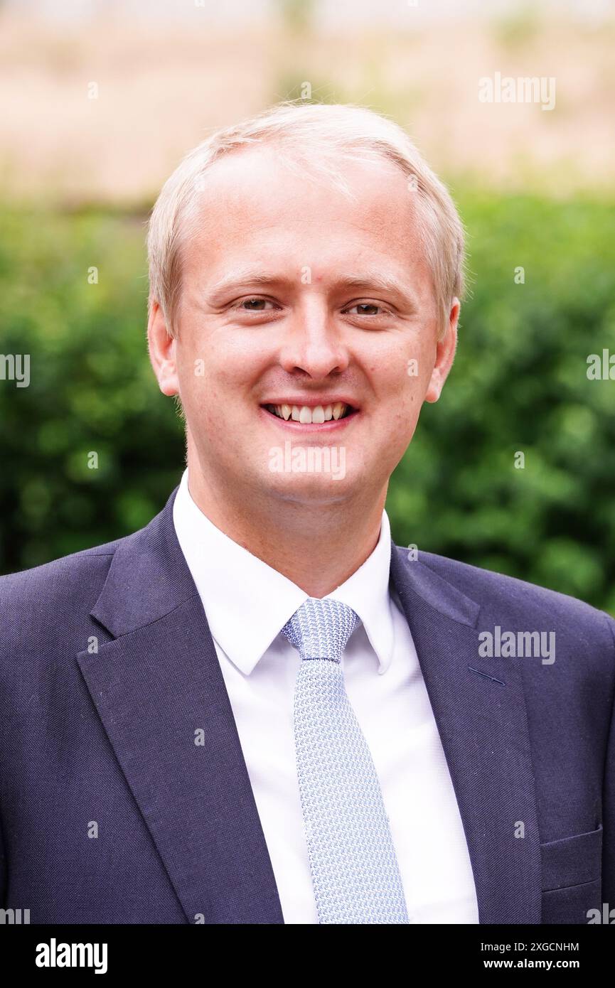 New Plaid Cymru MP Ben Lake poses for photos on College Green opposite ...
