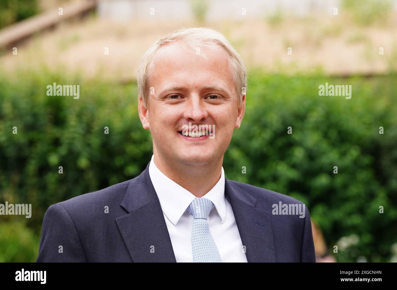 New Plaid Cymru MP Ben Lake poses for photos on College Green opposite ...