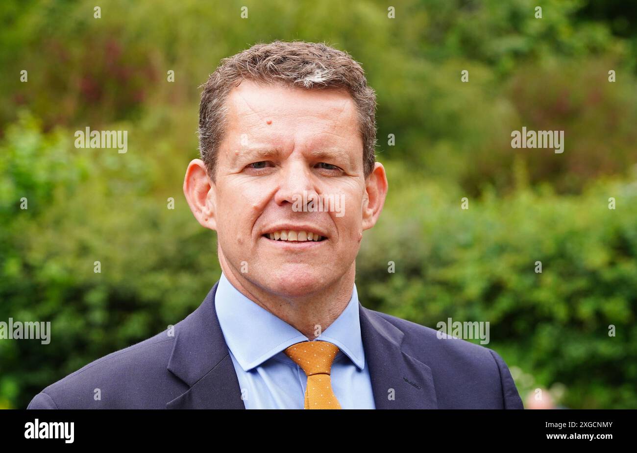 Plaid Cymru Leader Rhun ap Iorwerth poses for photos on College Green ...