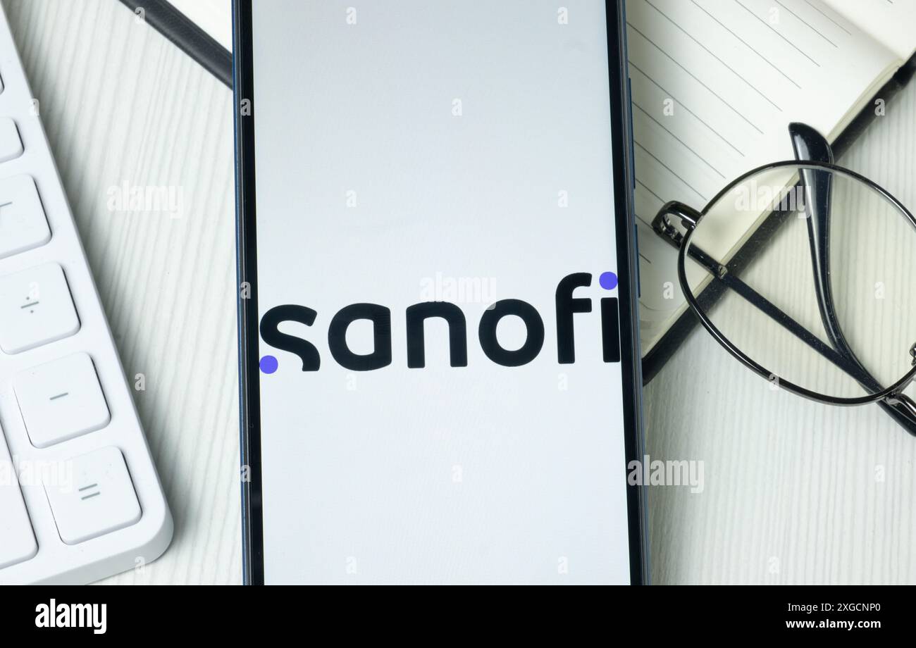 Sanofi new logo hi-res stock photography and images - Alamy