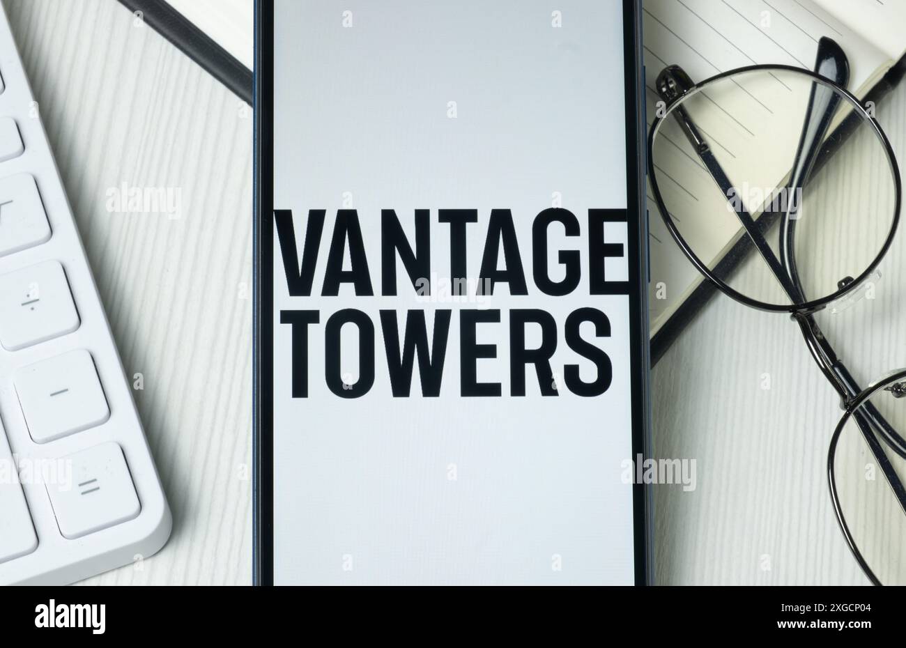 New York, USA - 21 June 2024: Vantage Towers Logo on Phone Screen ...