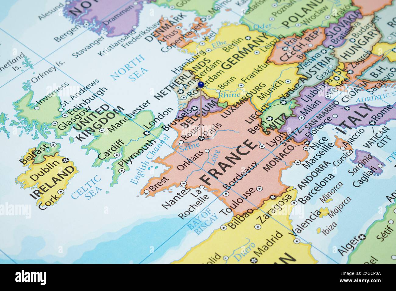 France political map capital paris hi-res stock photography and images ...