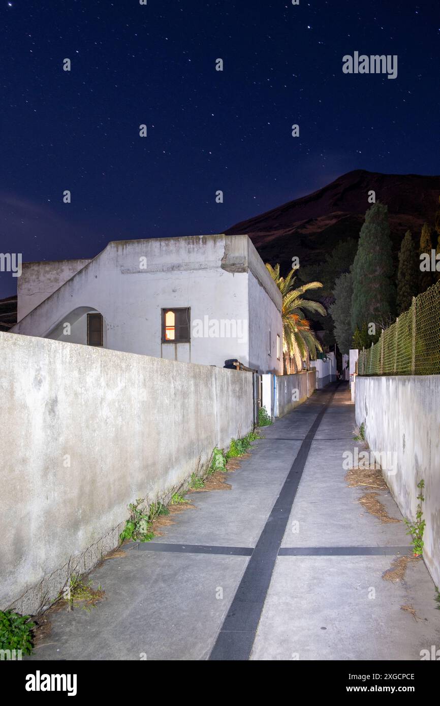 Village of Stromboli, Stromboli Island, Aeolian islands, Italy Stock ...
