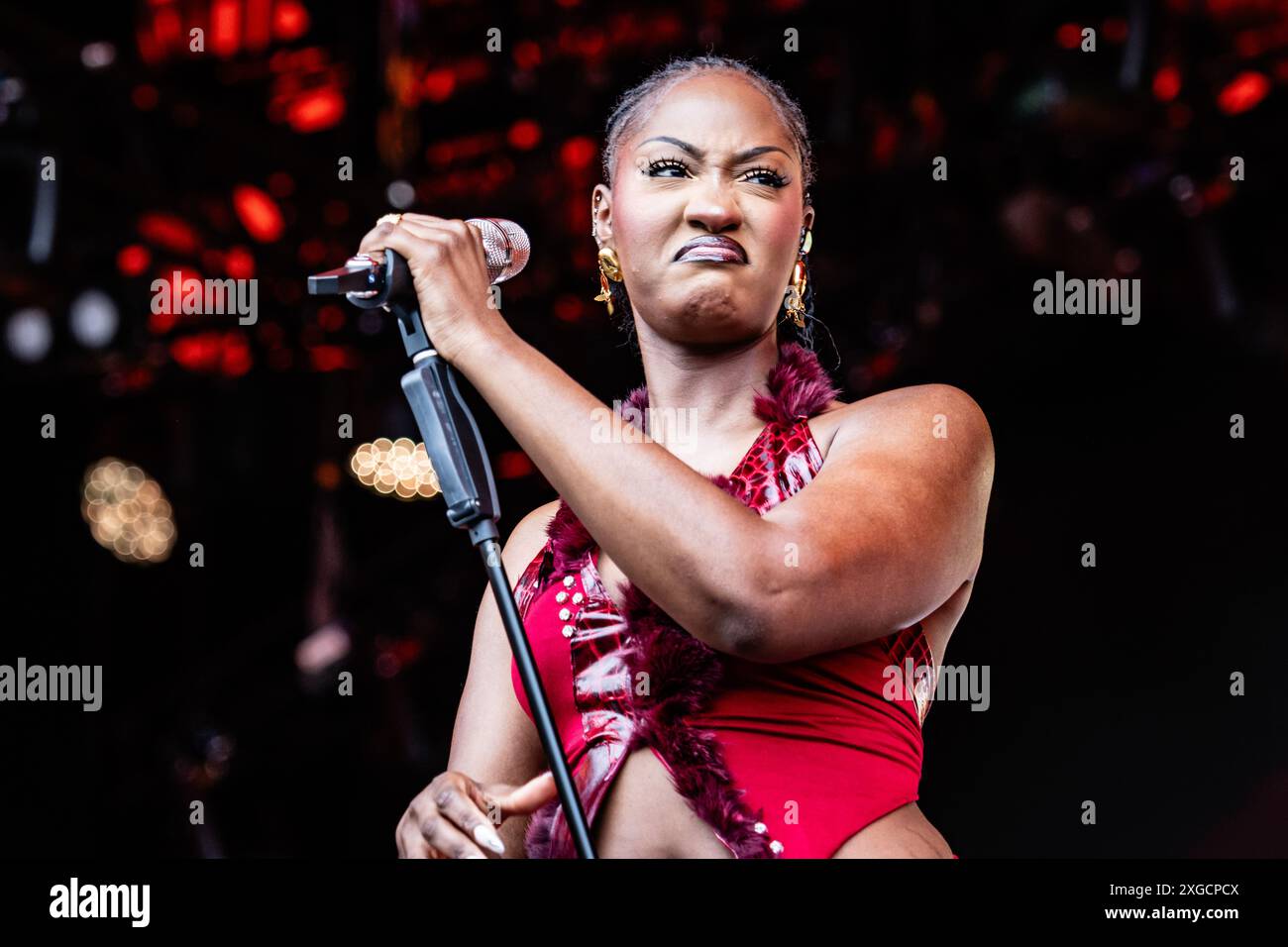 Roskilde, Denmark. 06th, July 2024. The Nigerian singer and songwriter ...