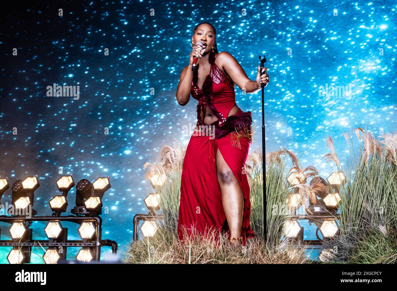 Roskilde, Denmark. 06th, July 2024. The Nigerian singer and songwriter ...