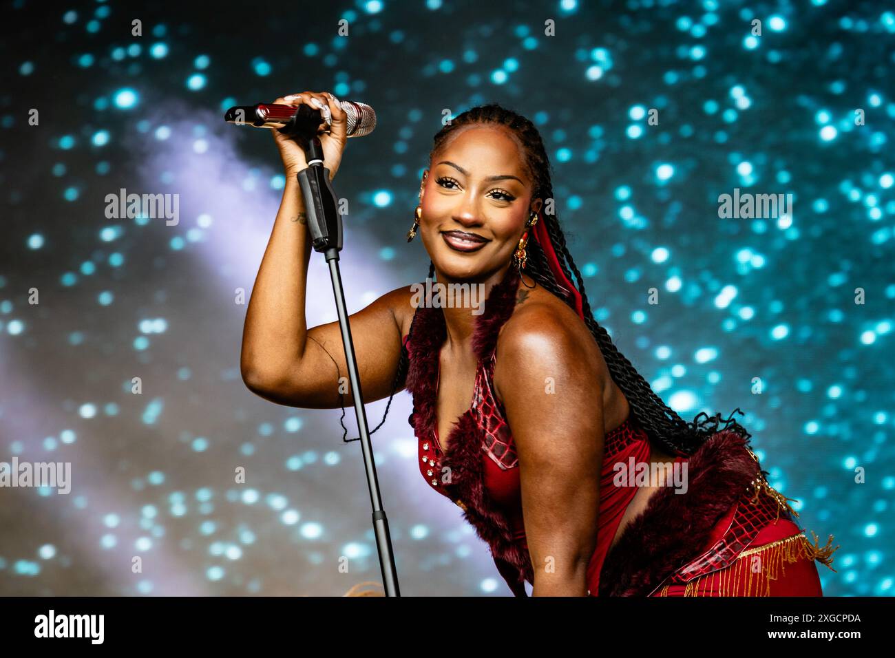 Roskilde, Denmark. 06th, July 2024. The Nigerian singer and songwriter ...