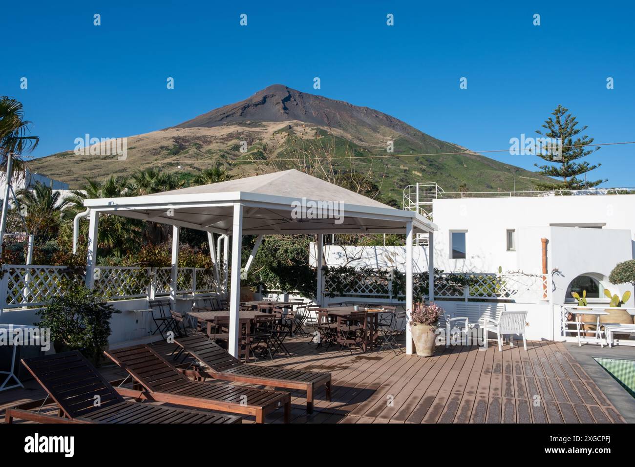 Village of Stromboli, Stromboli Island, Aeolian islands, Italy Stock ...
