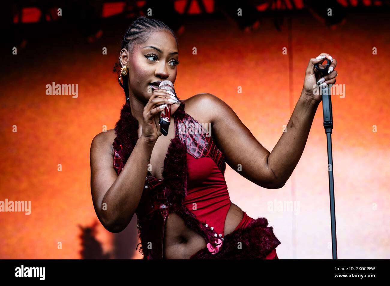 Roskilde, Denmark. 06th, July 2024. The Nigerian singer and songwriter ...