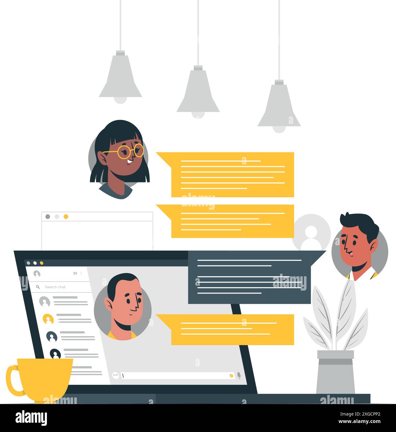 Work chat concept illustration Stock Vector Image & Art - Alamy