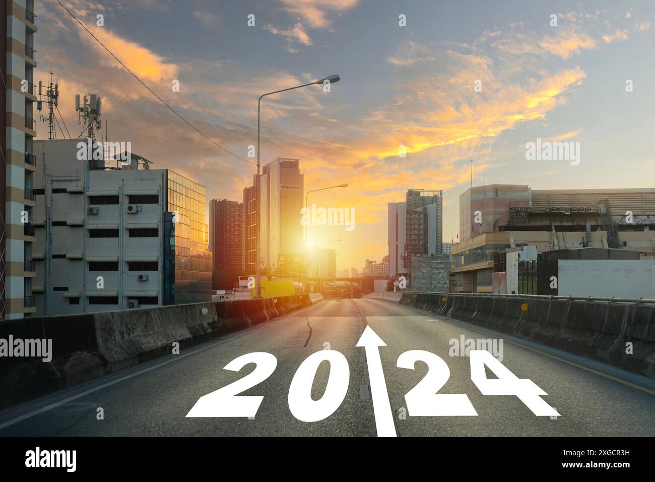 New year 2024 or straight forward concept. Text 2024 written on the ...