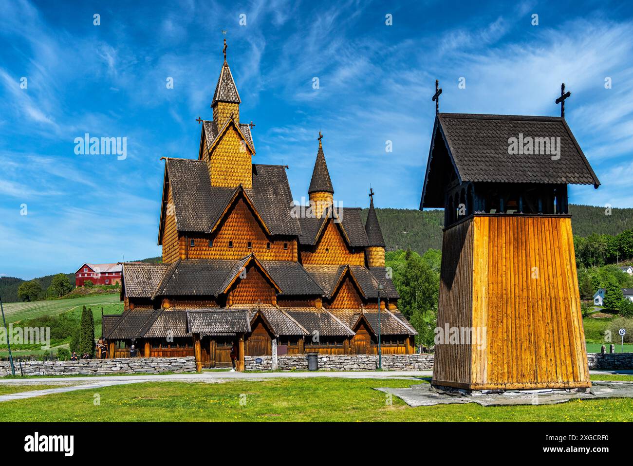 Heddal stavechurch in Telemarken in Norway Stock Photo - Alamy