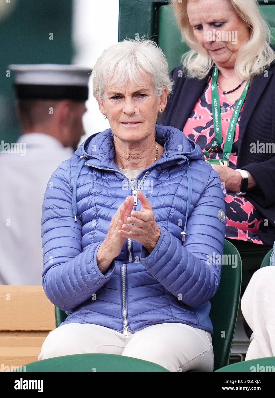 Judy Murray in the stands watching Jamie Murray in his mixed doubles ...