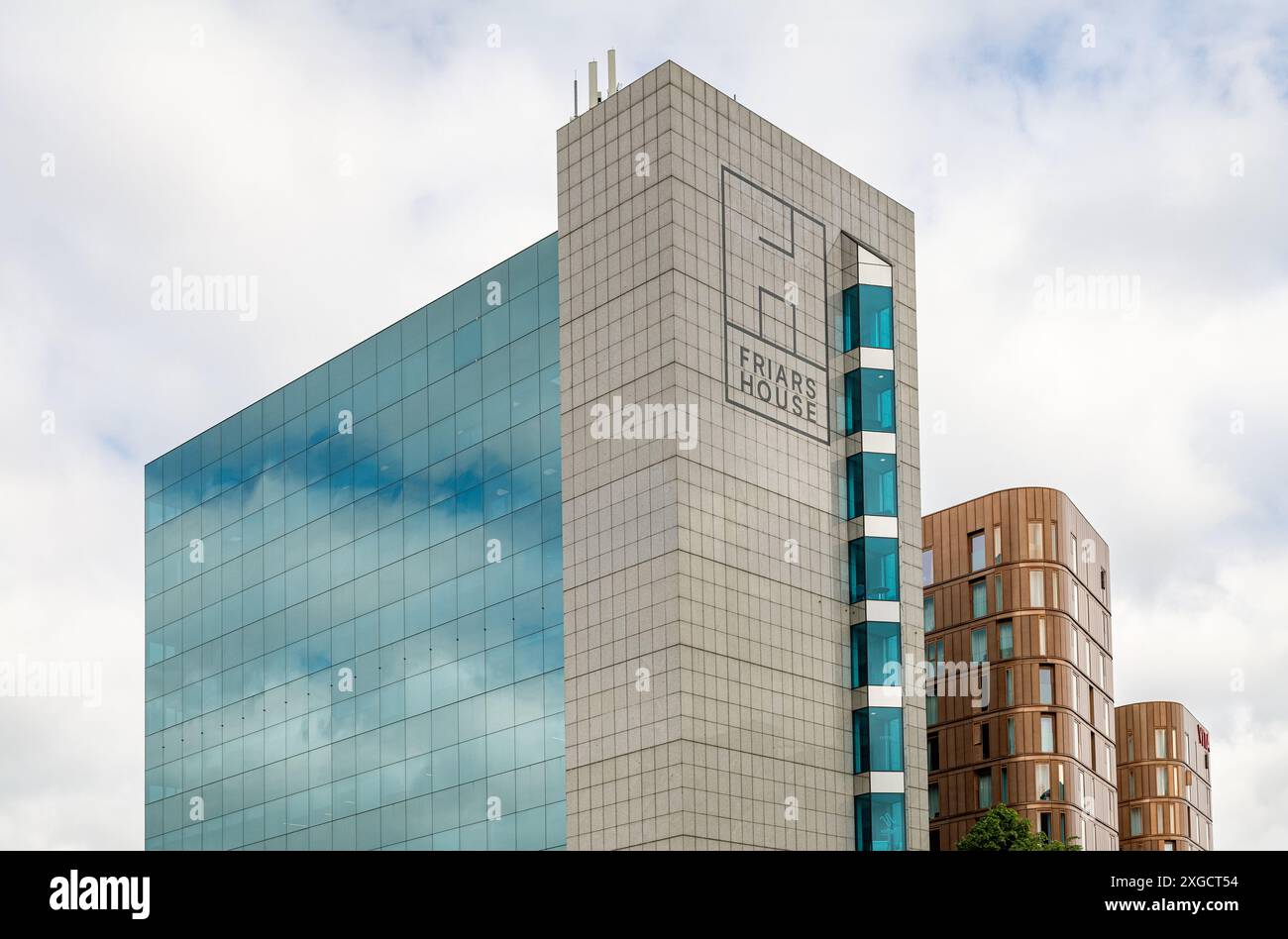 The sleek contemporary architecture of the eleven storey Friars House ...