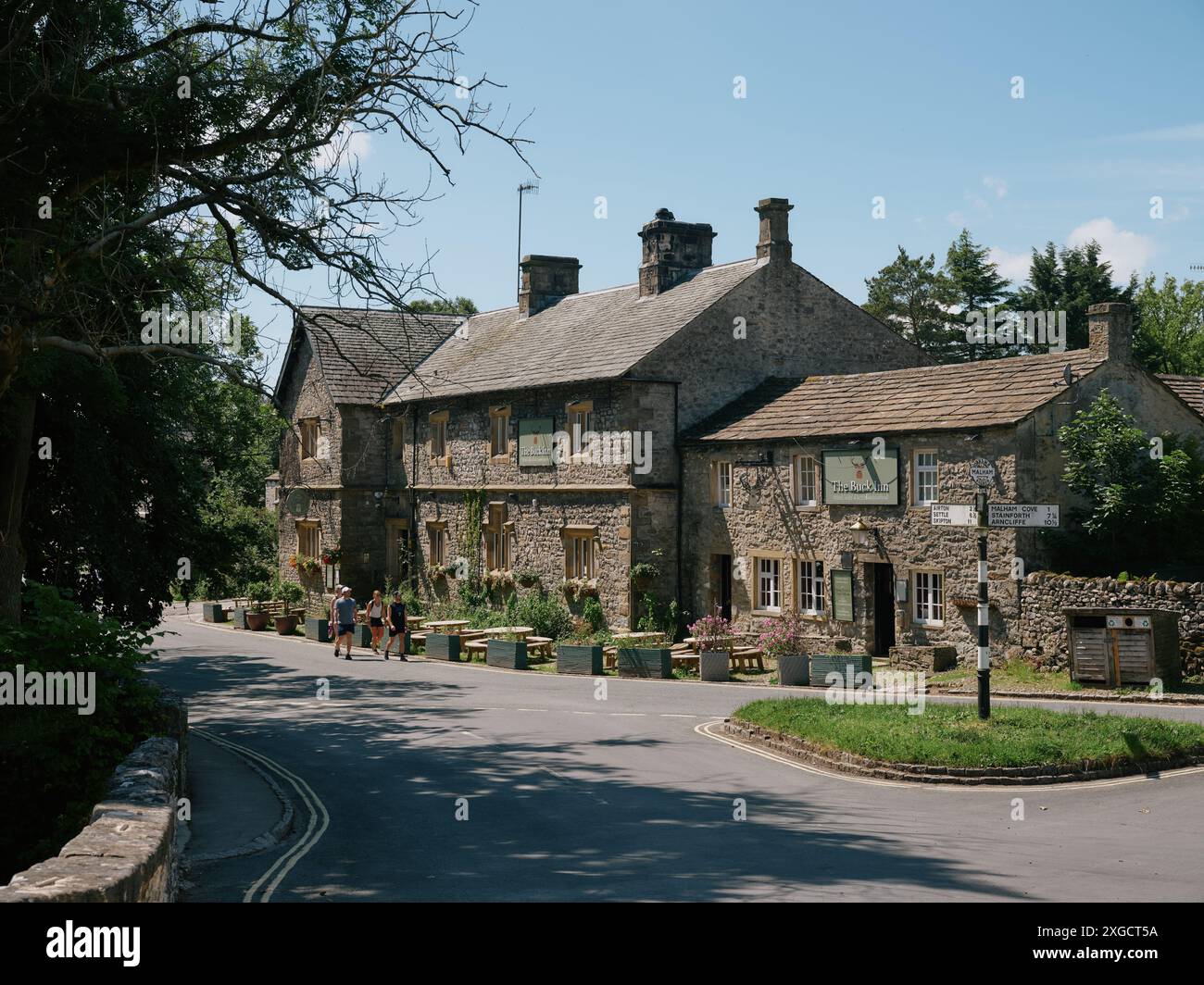 The Buck Inn tradtional Victorian Hotel, Malham village in the ...