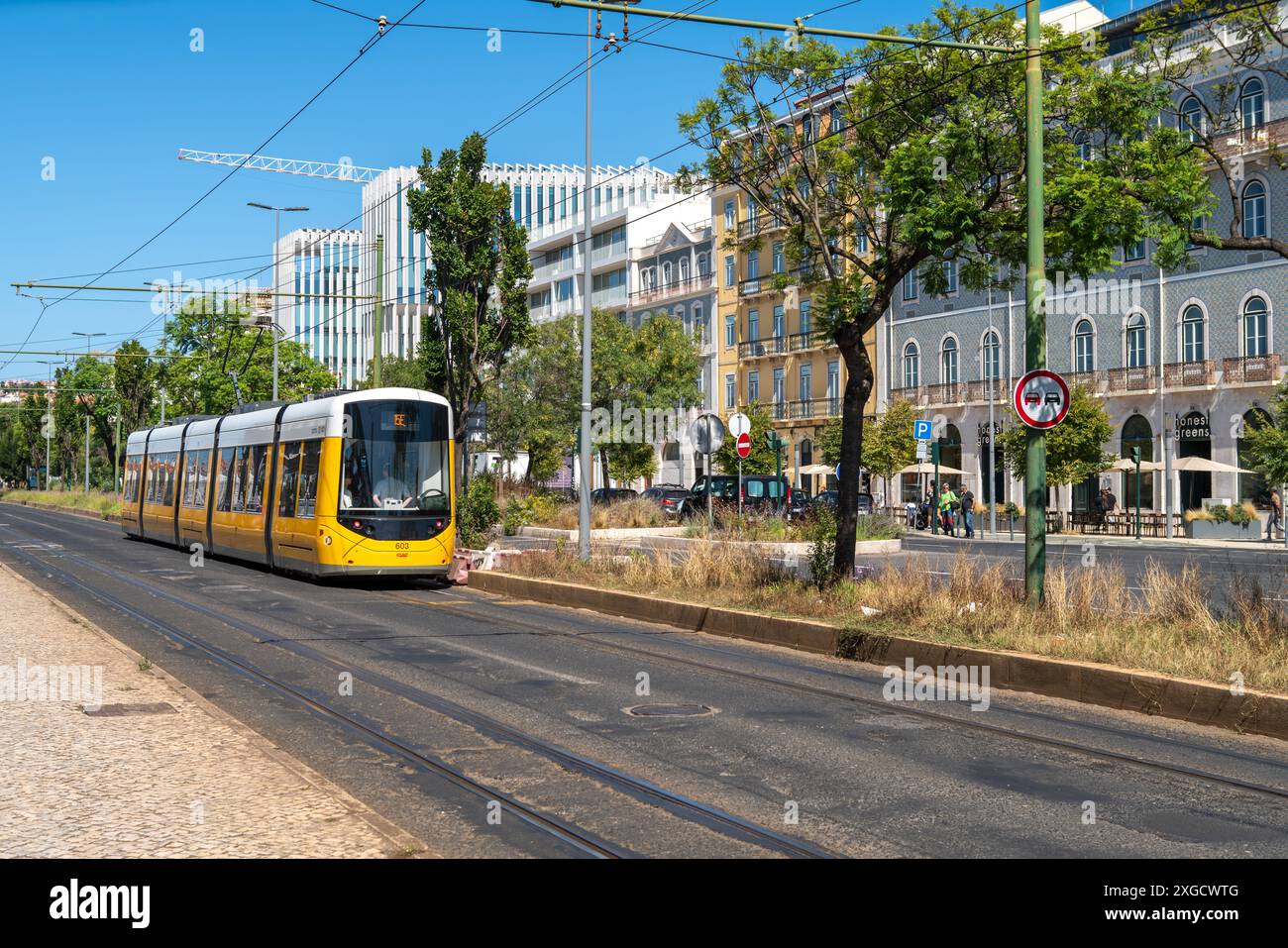 Portugal Lisbon 7 july 2024. Avenida 24 de Julho named after the date ...