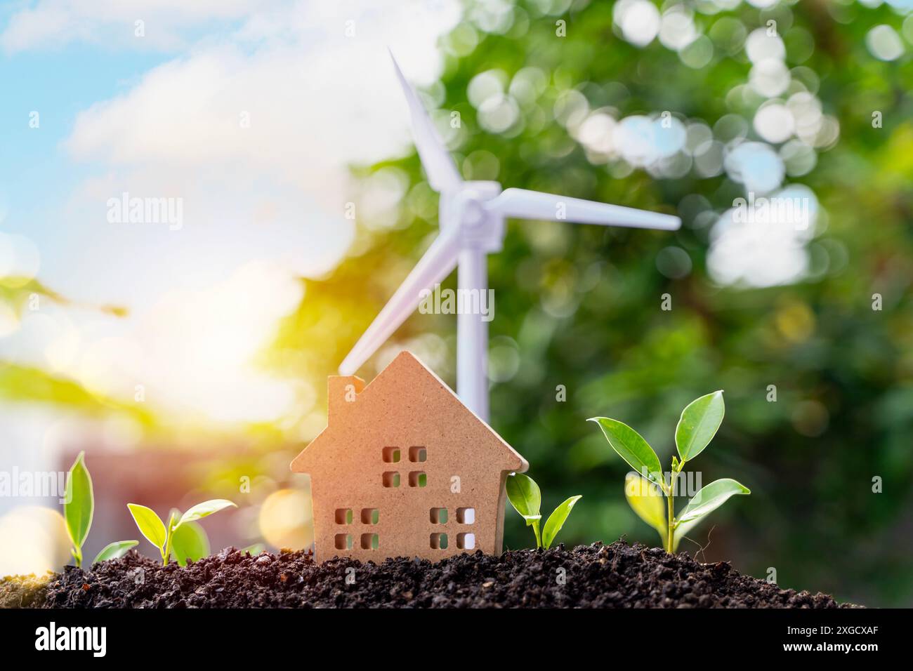 Protecting the environment by using renewable energy. Sustainable ...