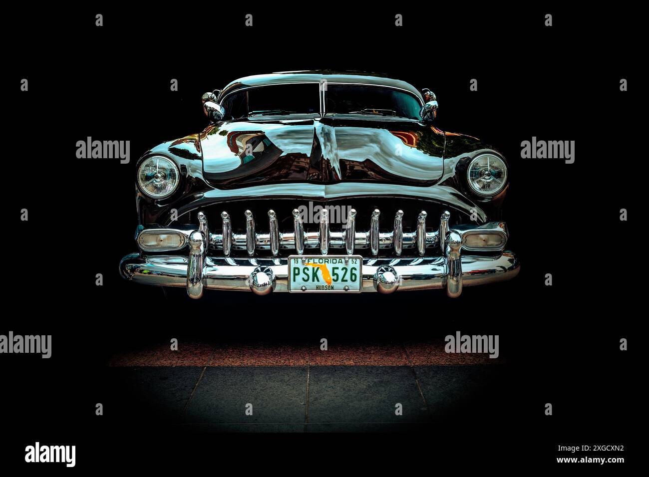 The menacing front view of a Hudson Pacemaker Coupe Custom, an American ...