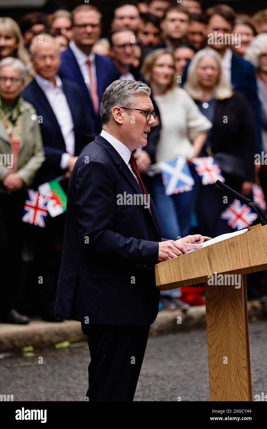 England, London, Westminster, Keir Starmer entering 10 Downing Street ...