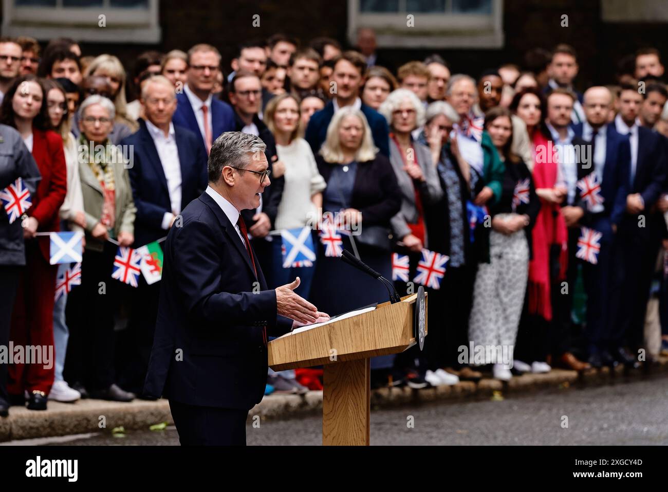 England, London, Westminster, Keir Starmer entering 10 Downing Street ...