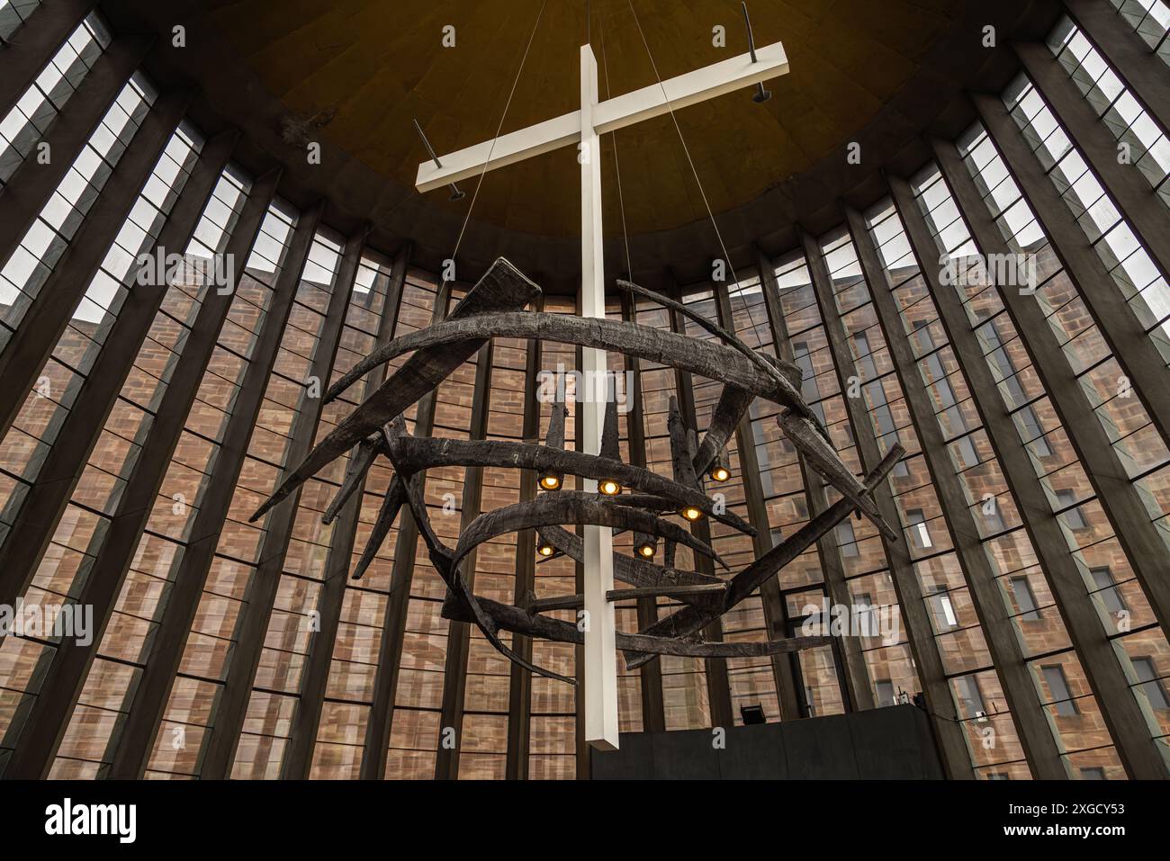 The Chapel of Christ the Servant a circular glass walled chapel with ...