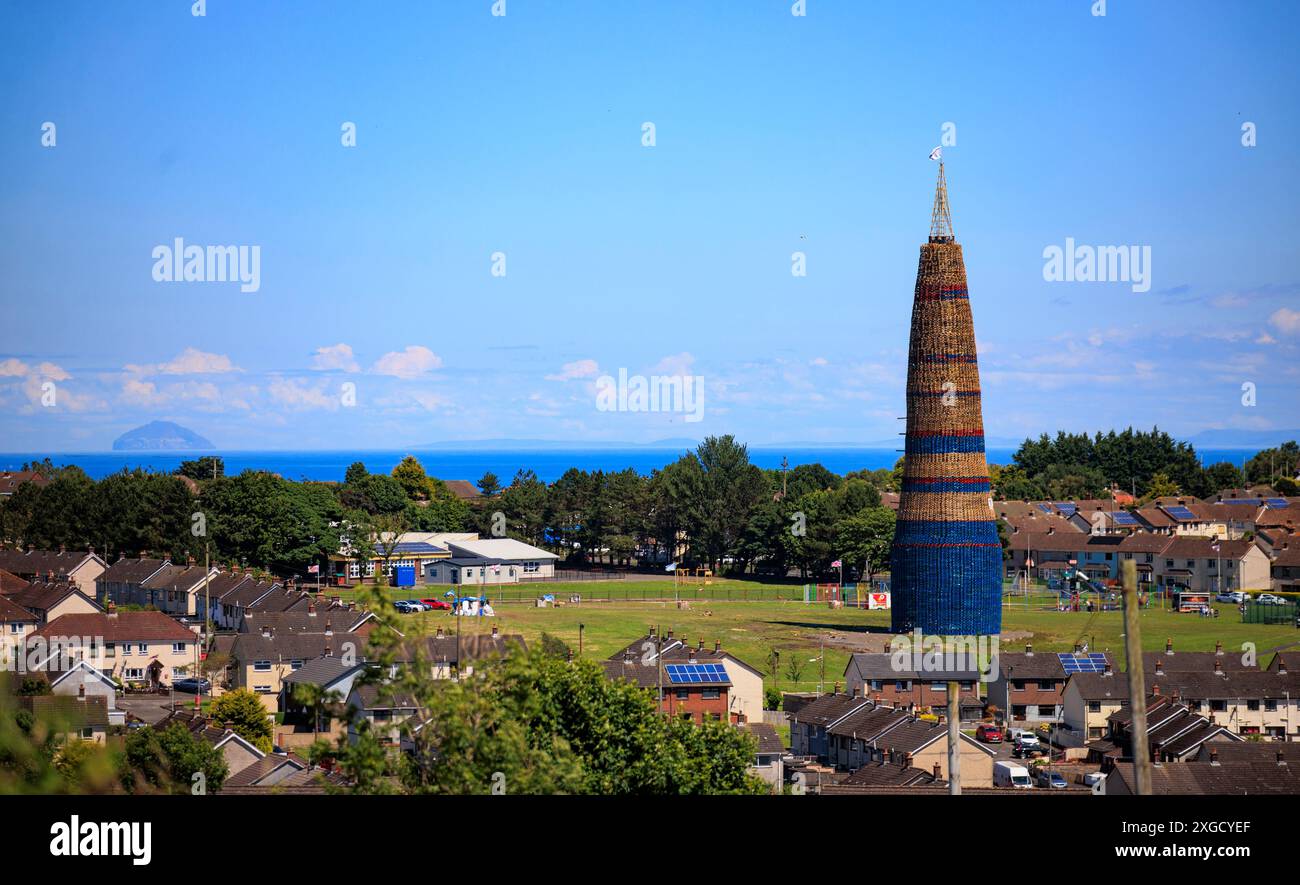 Craigyhill bonfire in Larne, Co. Antrim which is estimated to be 200 ...