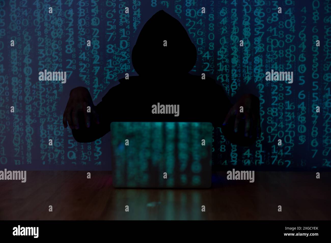 A hacker is infiltrating and attacking a computer Stock Photo - Alamy