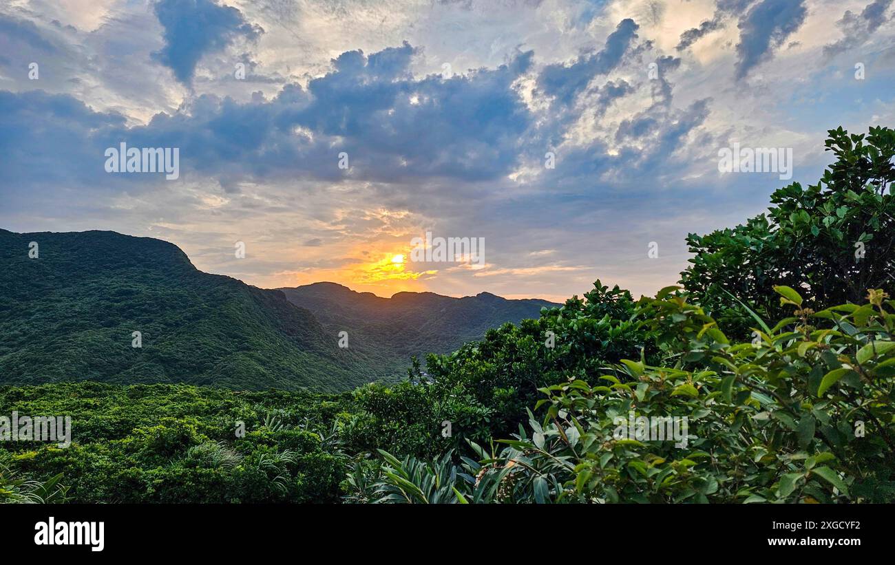 A scenic coastal view of Longdong Bay Cape Trail in Gongliao District ...