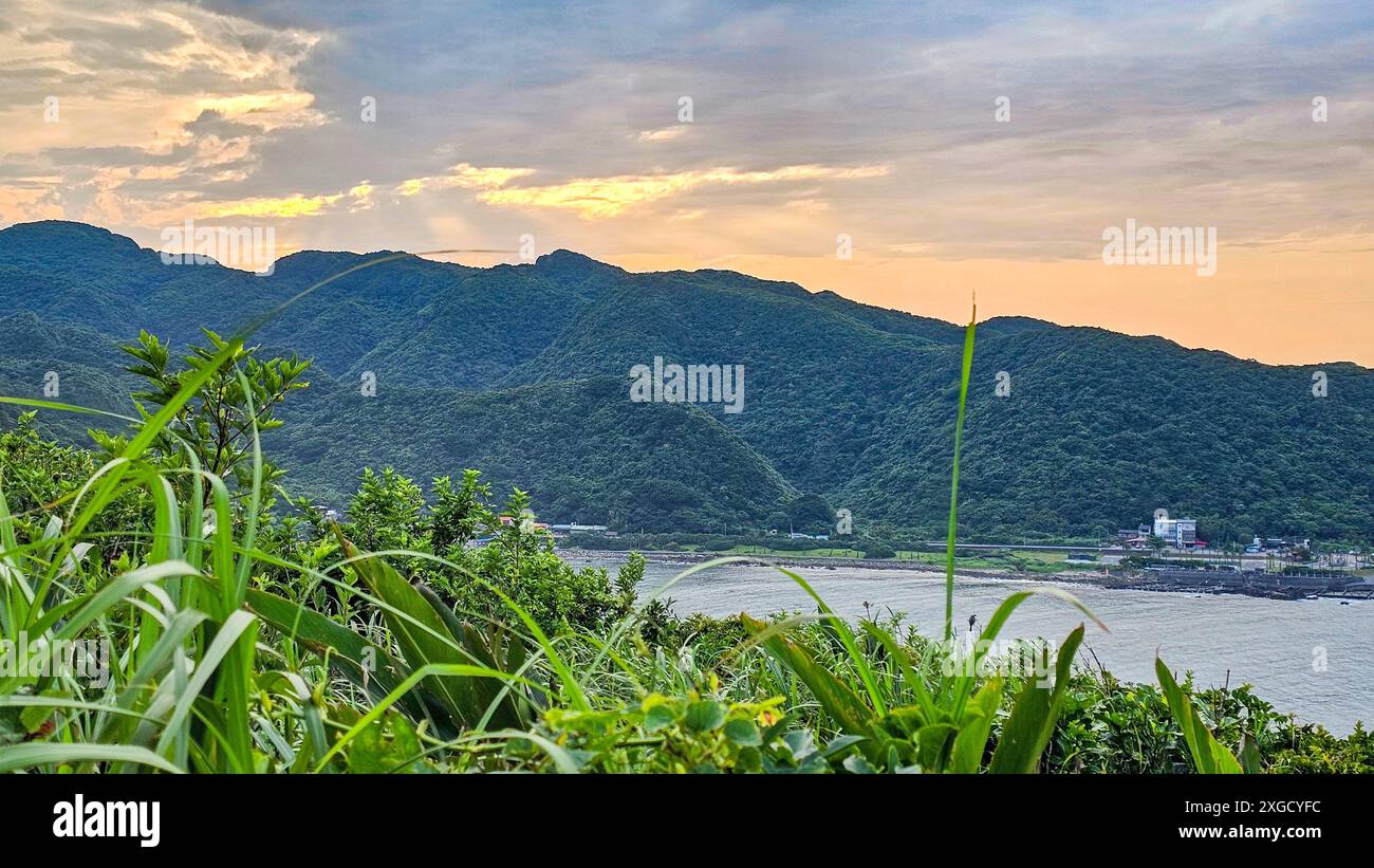 A scenic coastal view of Longdong Bay Cape Trail in Gongliao District ...