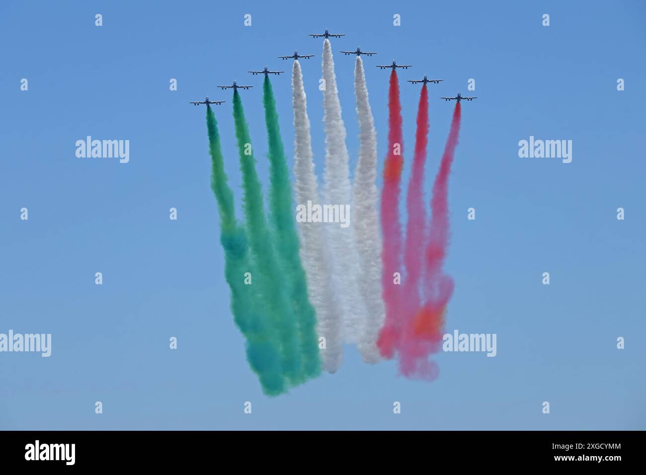 Los Angeles, California, USA - July 4, 2024: The Frecce Tricolori ...