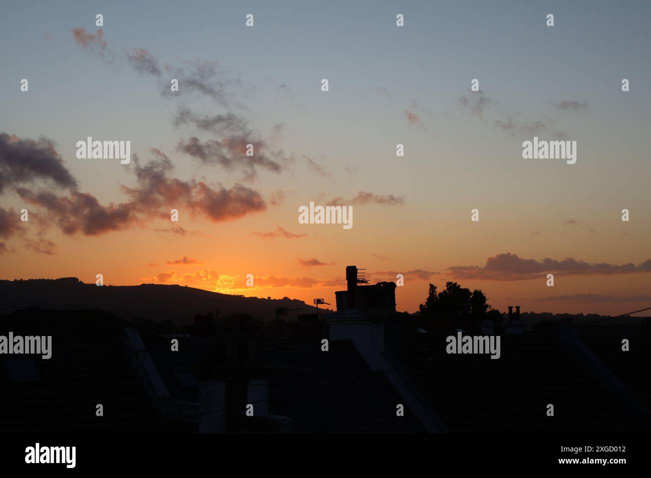 Eastbourne sunset, England Stock Photo - Alamy