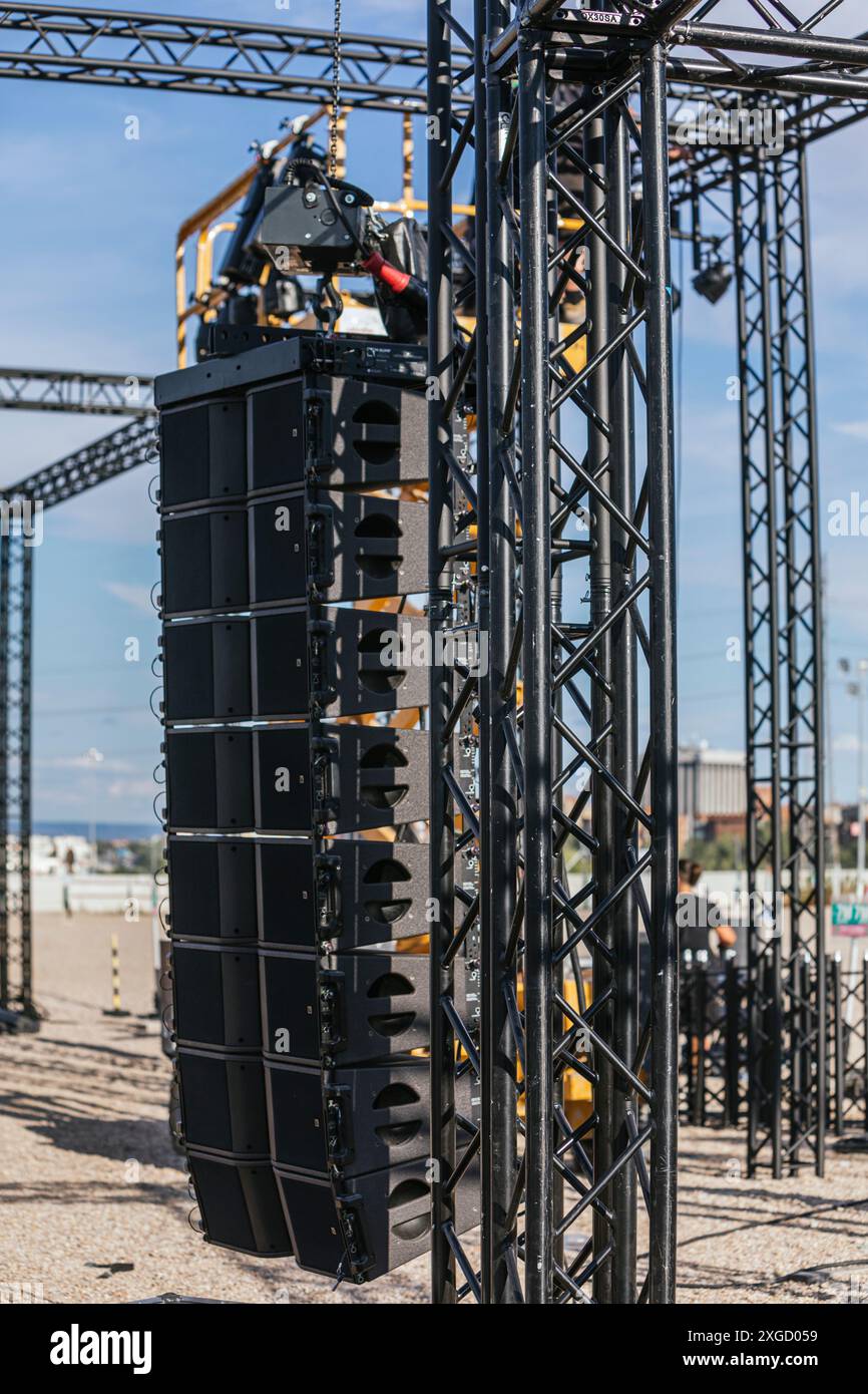Stage set-up of a music festival Stock Photo - Alamy