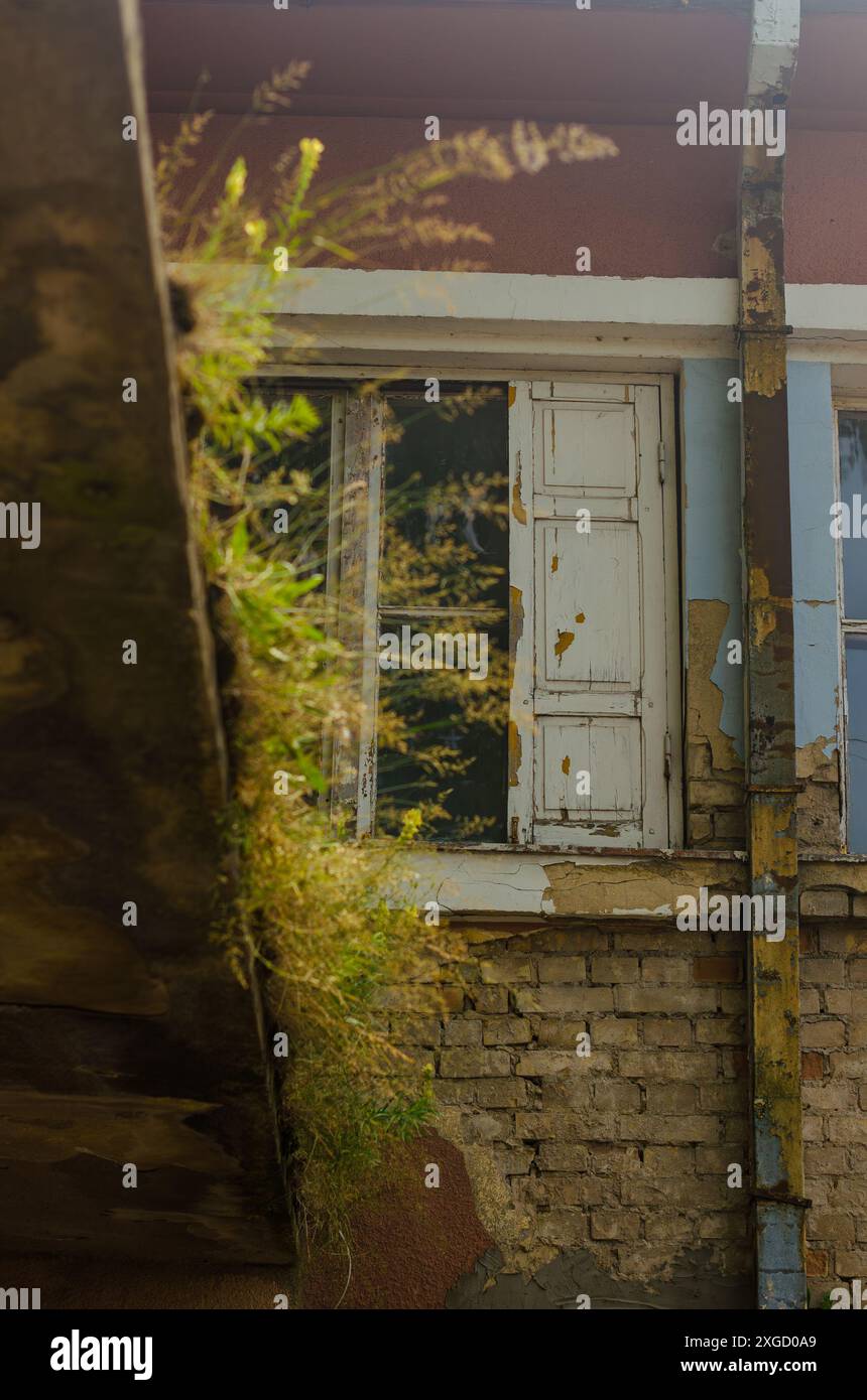 abandoned building with broken windows. High quality photo Stock Photo ...