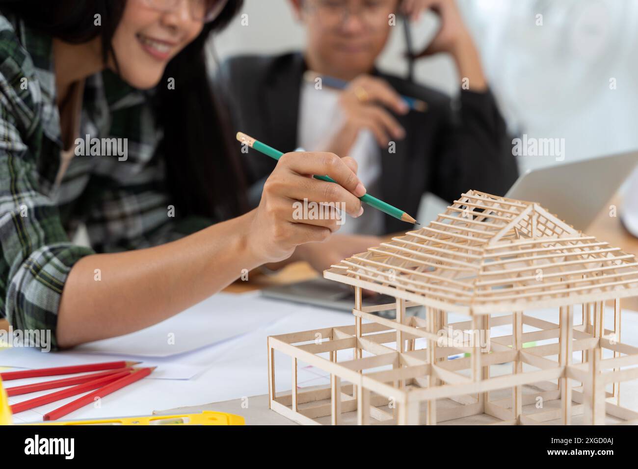 Business team working house model hi-res stock photography and images ...