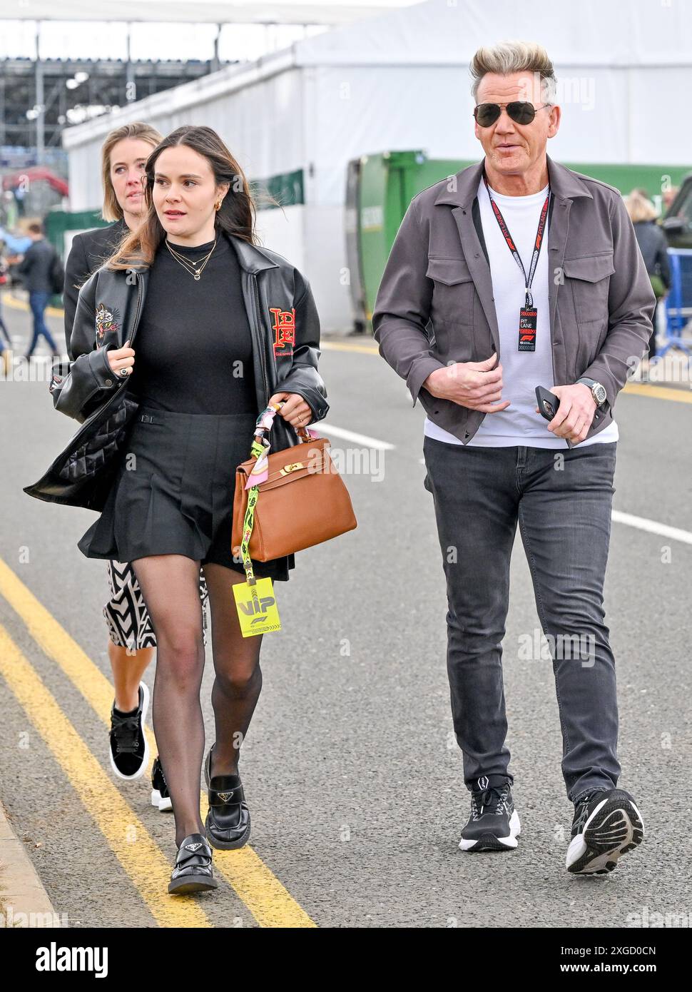 Towcester, UK. 07th July, 2024. Gordon Ramsey with his daughter Holly ...