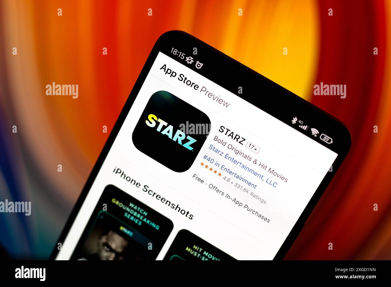 Paraguay. 08th July, 2024. In this photo illustration, the Starz app ...