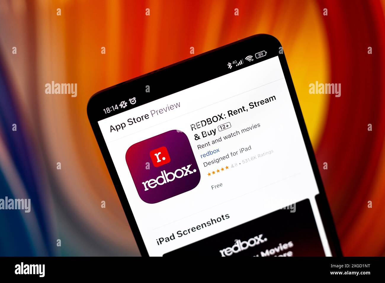 Paraguay. 08th July, 2024. In this photo illustration, the Redbox app ...
