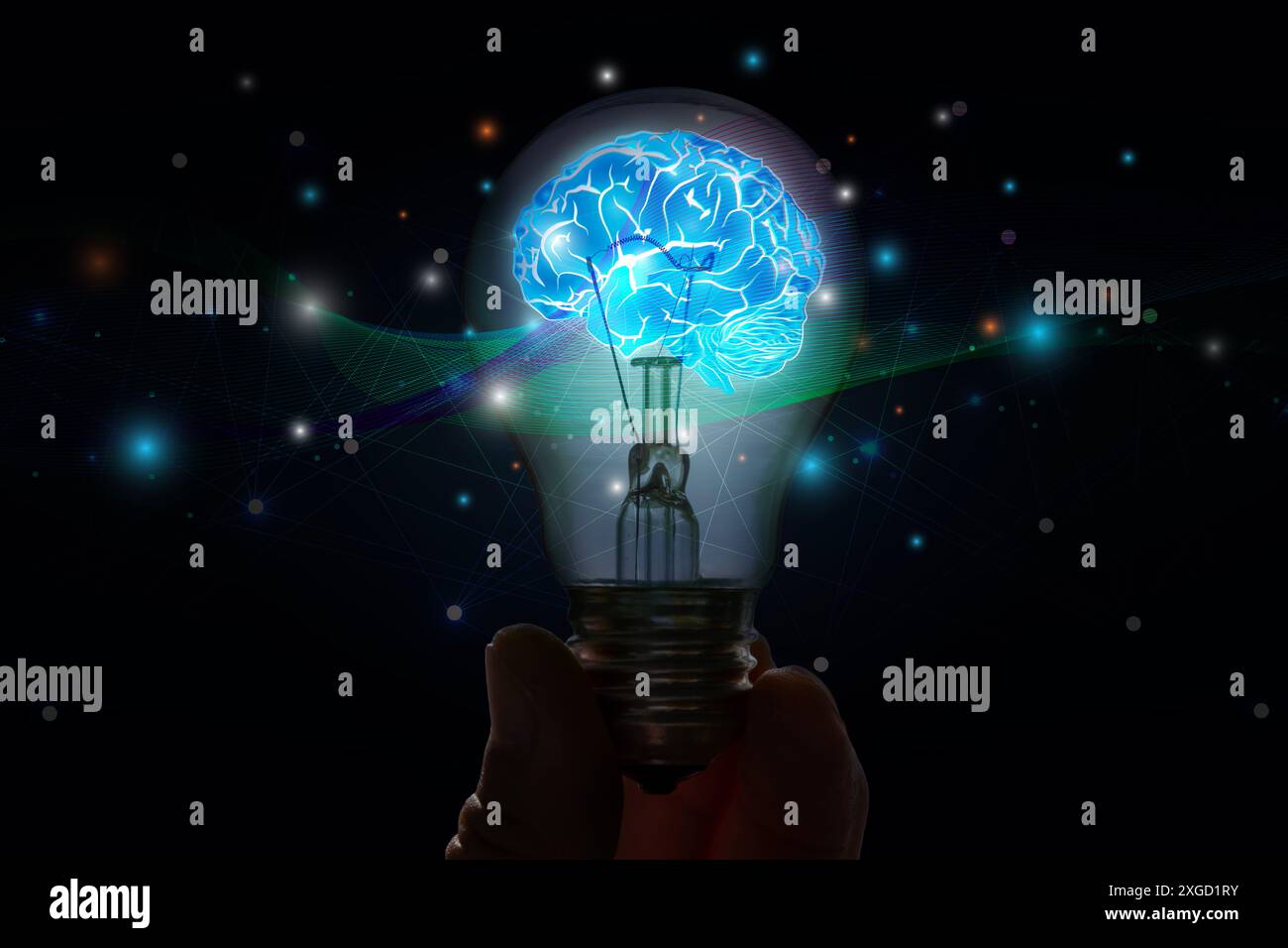 Electric light bulb bright polygonal hi-res stock photography and images - Alamy