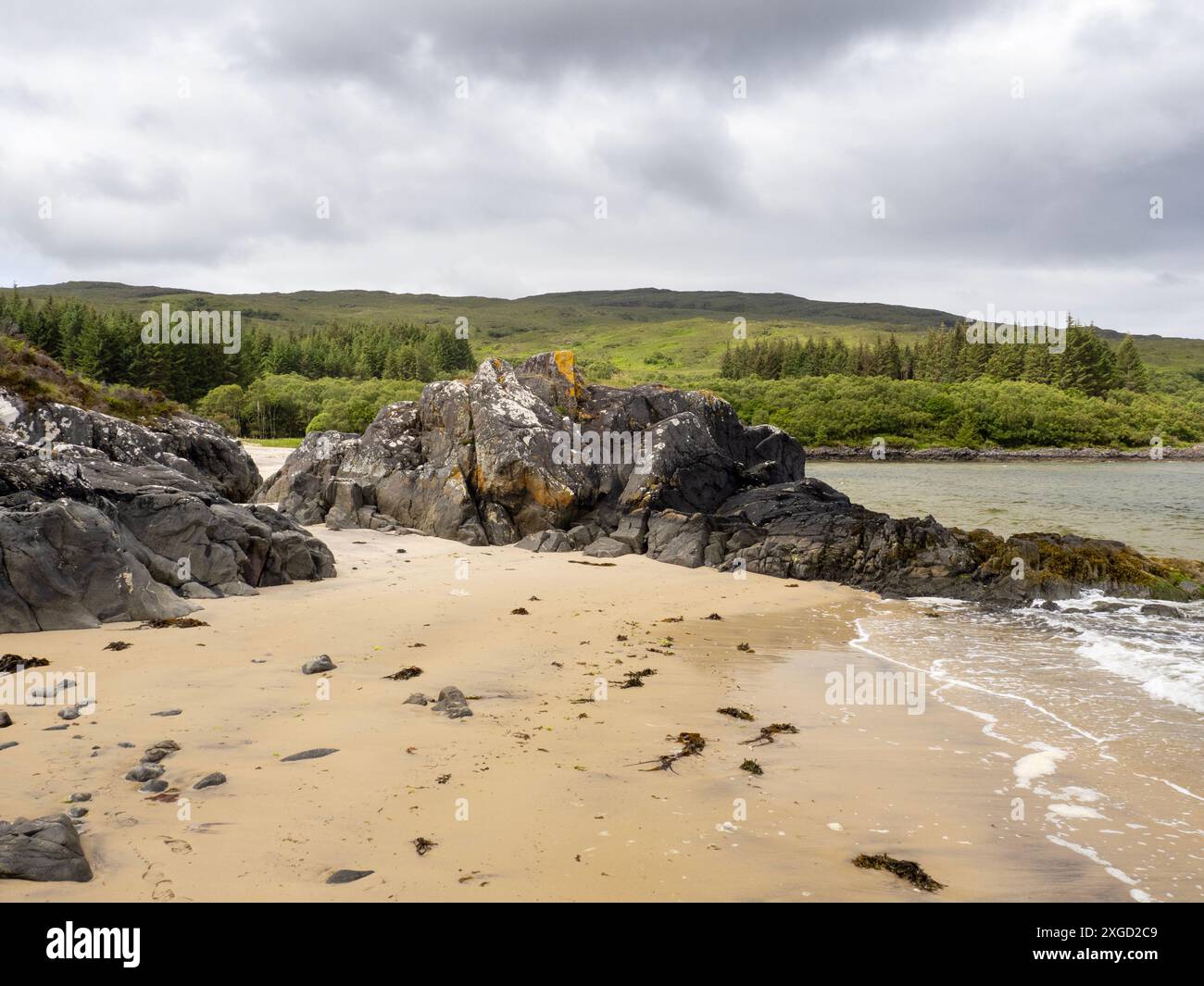 The Singing Sands near Kentra Bay on Ardnamurchan, Scotland, UK Stock ...