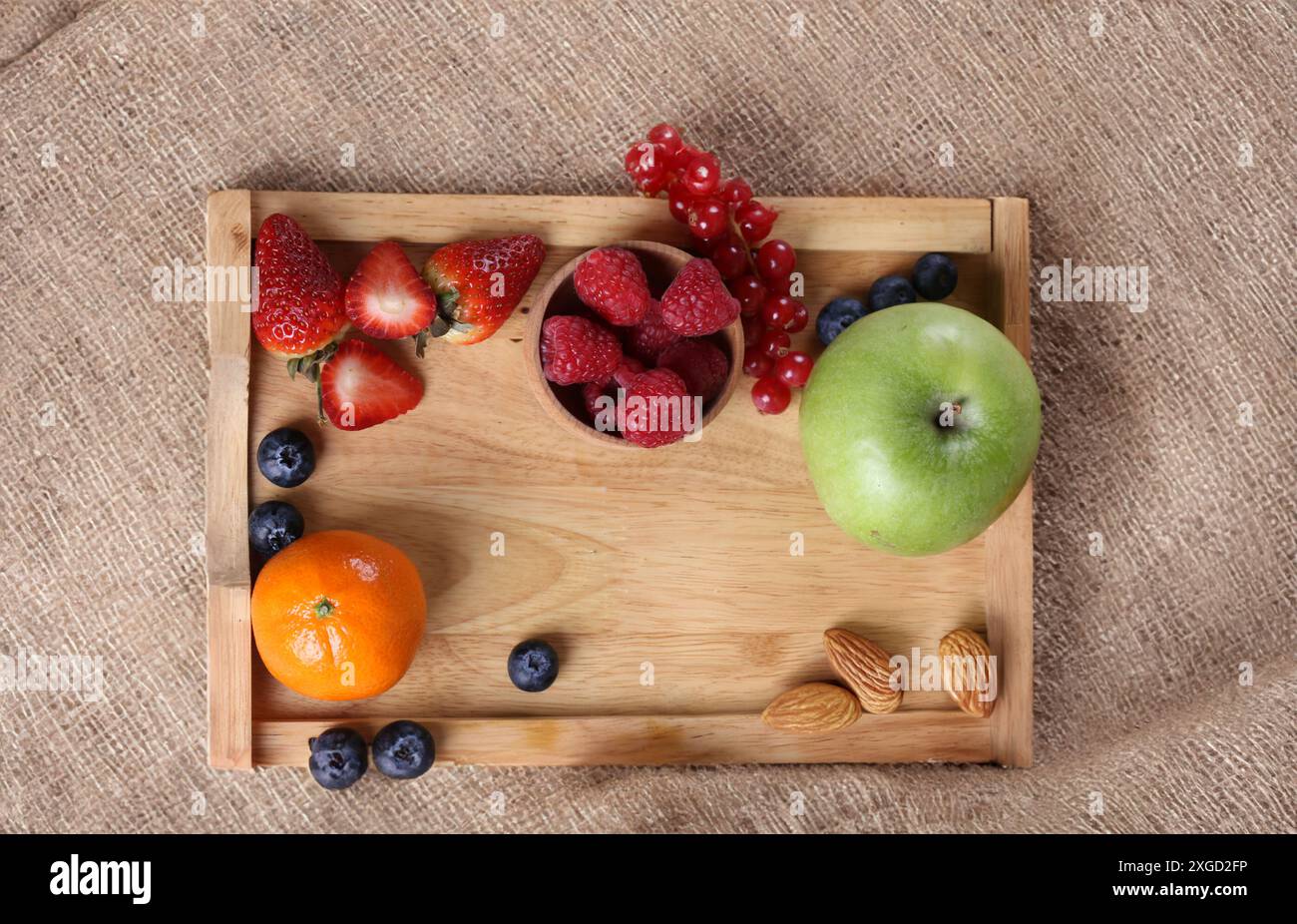 food background with fresh berries and fruits Stock Photo - Alamy