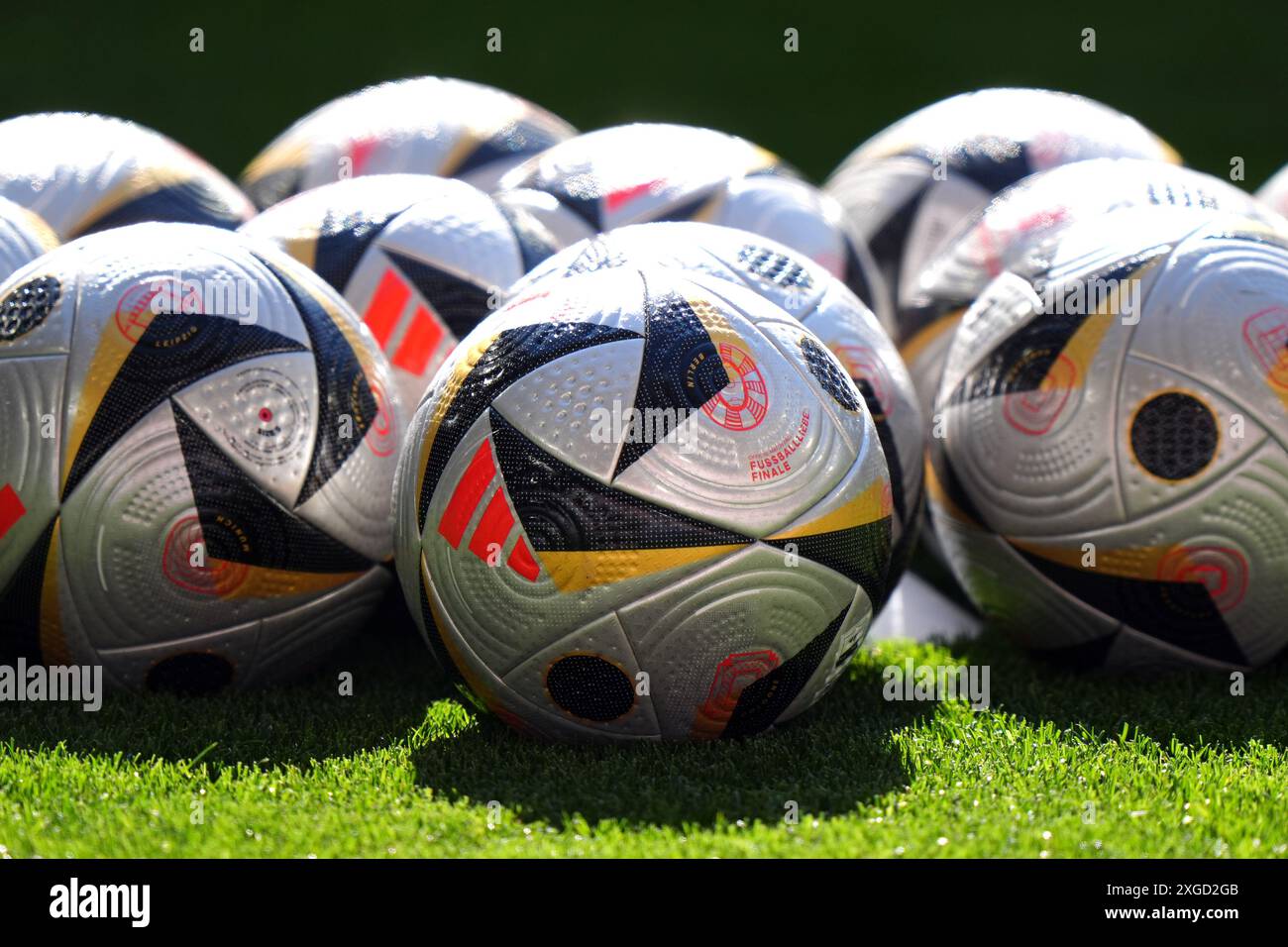 A general view of the official UEFA Euro 2024 ball for the semi-finals ...