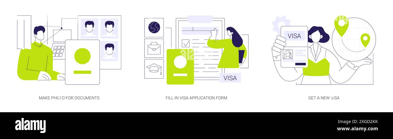 Entry permission abstract concept vector illustrations Stock Vector ...