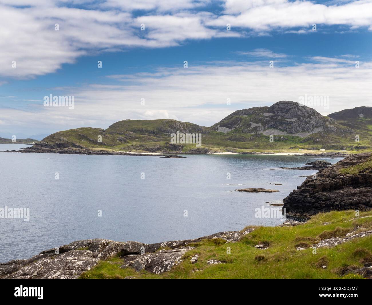 Coastal scenery at Ardnamurchan Point, Scotland, the most westerly ...