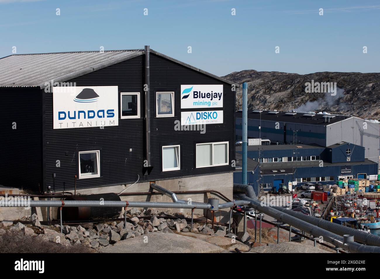 Ilulissat Harbour on the west coast of Greenland, 250 kms north of the ...