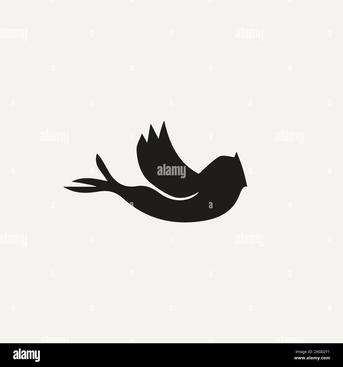 Simple bird vector hi-res stock photography and images - Alamy